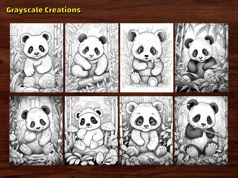 50 Cute Panda Coloring Page Book Printable PDF Sheets - Etsy