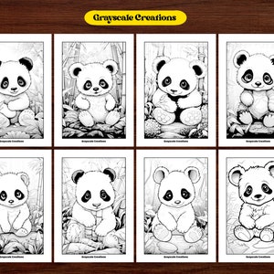50 Cute Panda Coloring Page Book, Printable PDF Sheets, Instant ...