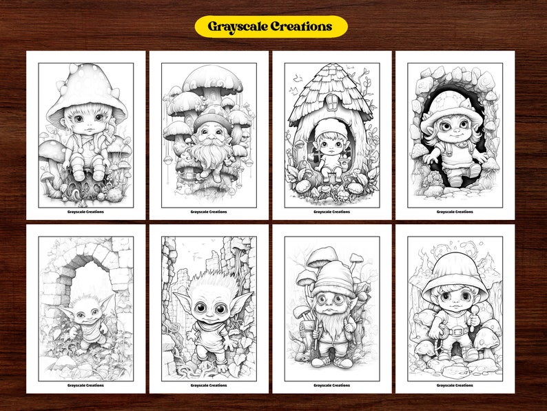 50 Cute Baby Dwarf Coloring Page Book, Printable PDF Sheet, Instant ...