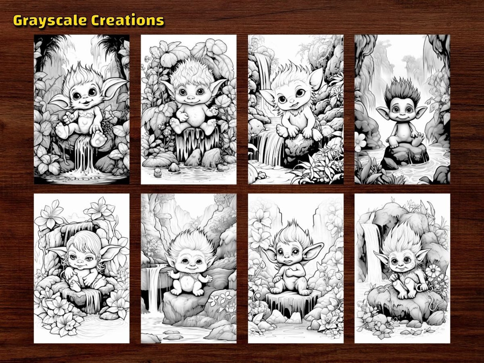 50 Cute Baby Troll Coloring Page Book Printable PDF Sheet - Etsy