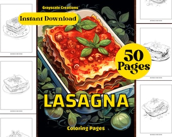 50 Fast Food Coloring Page Book, Food Beverage Drinks Culinary ...