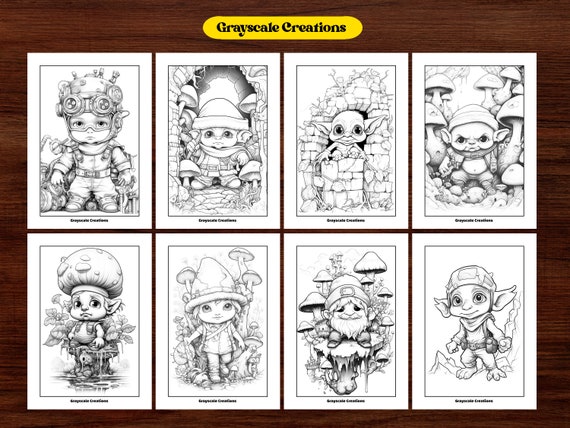 Coloring Cute Dwarf Cartoonimage