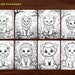 50 Cute Lion Coloring Page Book, Printable PDF Sheets, Instant Download ...