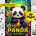 50 Cute Panda Coloring Page Book, Printable PDF Sheets, Instant ...