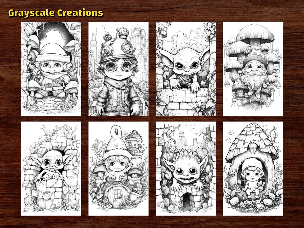 50 Cute Baby Dwarf Coloring Page Book Printable PDF Sheet - Etsy