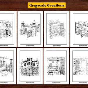 50 Jail Coloring Page Book, Nature House Interior Design, Printable PDF ...