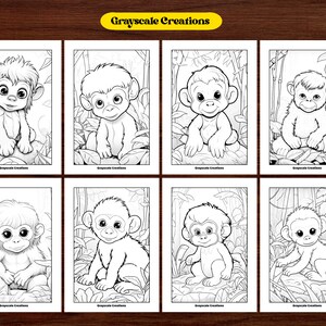 50 Cute Orangutan Coloring Page Book, Printable PDF Sheets, Instant ...