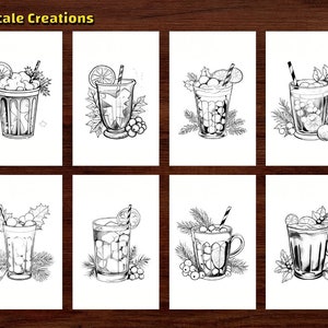 50 Winter Drinks Coloring Page Book, Cozy Beverage Cinnamon Chritsmas ...