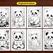 50 Cute Panda Coloring Page Book, Printable PDF Sheets, Instant ...