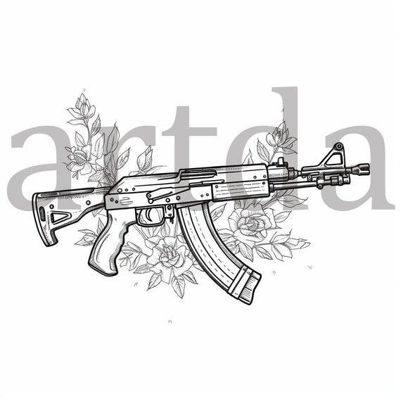 Ak 47 Gun Tattoo Designs