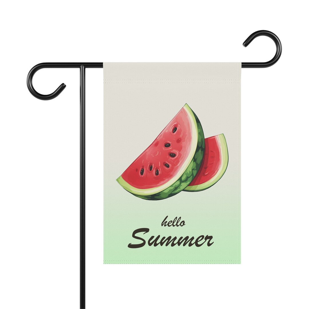 Hello Summer Flag - Watermelon Slices 12"x18" Garden Yard House Flag ...