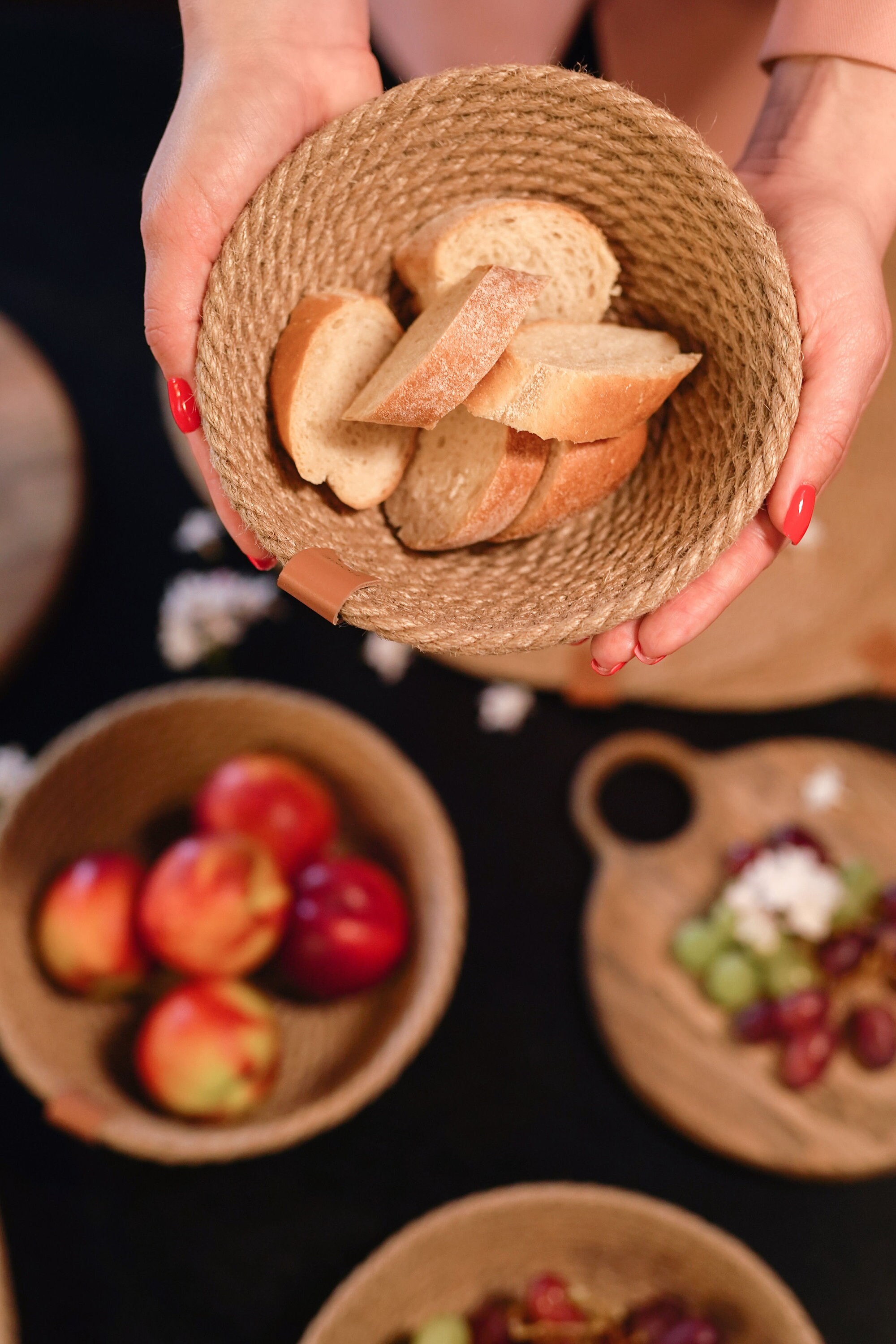 Storage Baskets, Set of 3, Gift Idea, Hotels, Restaurants, Bread Basket ...