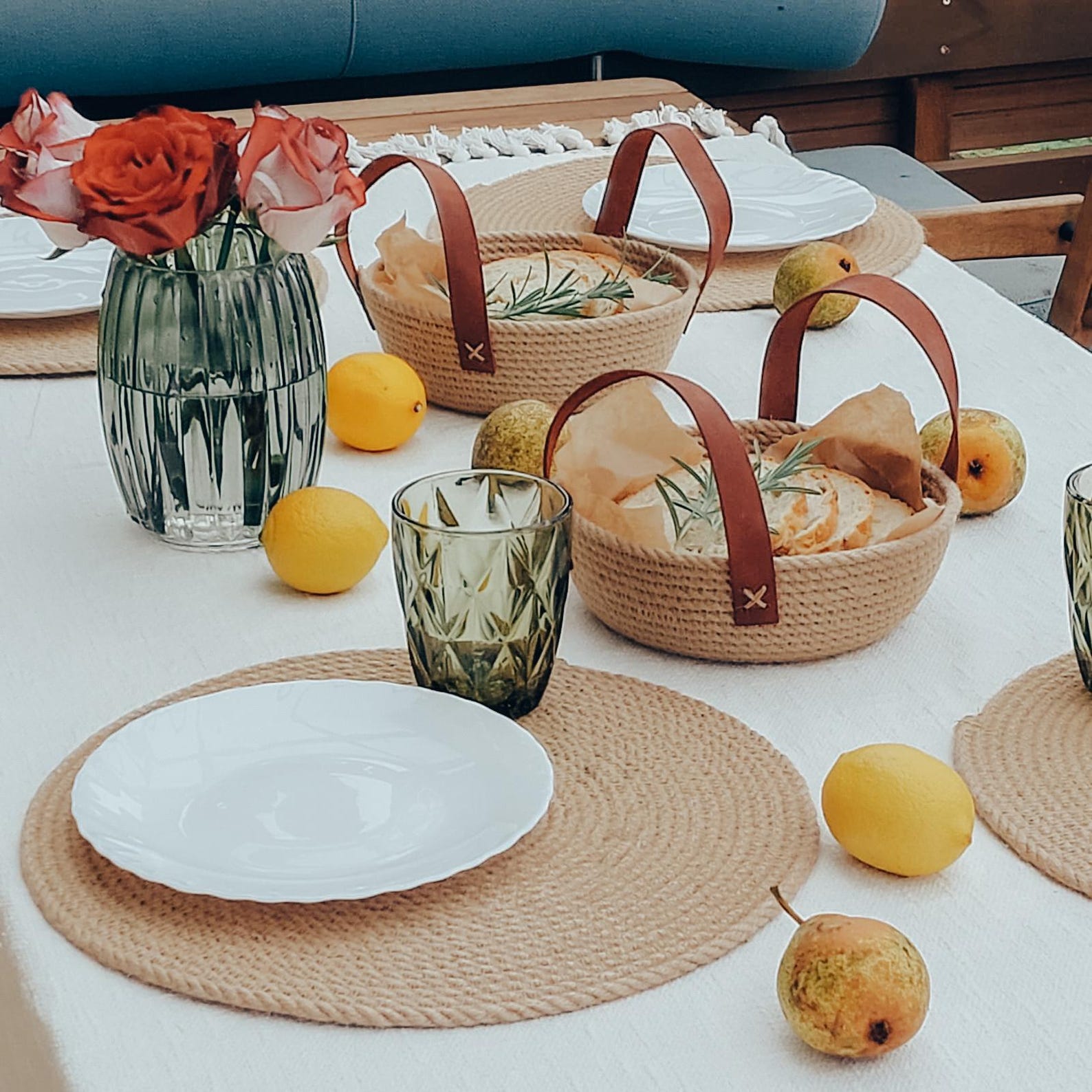 Bread Basket Tuscany, Jute Basket, for Restaurant, Hotels, Kitchen ...