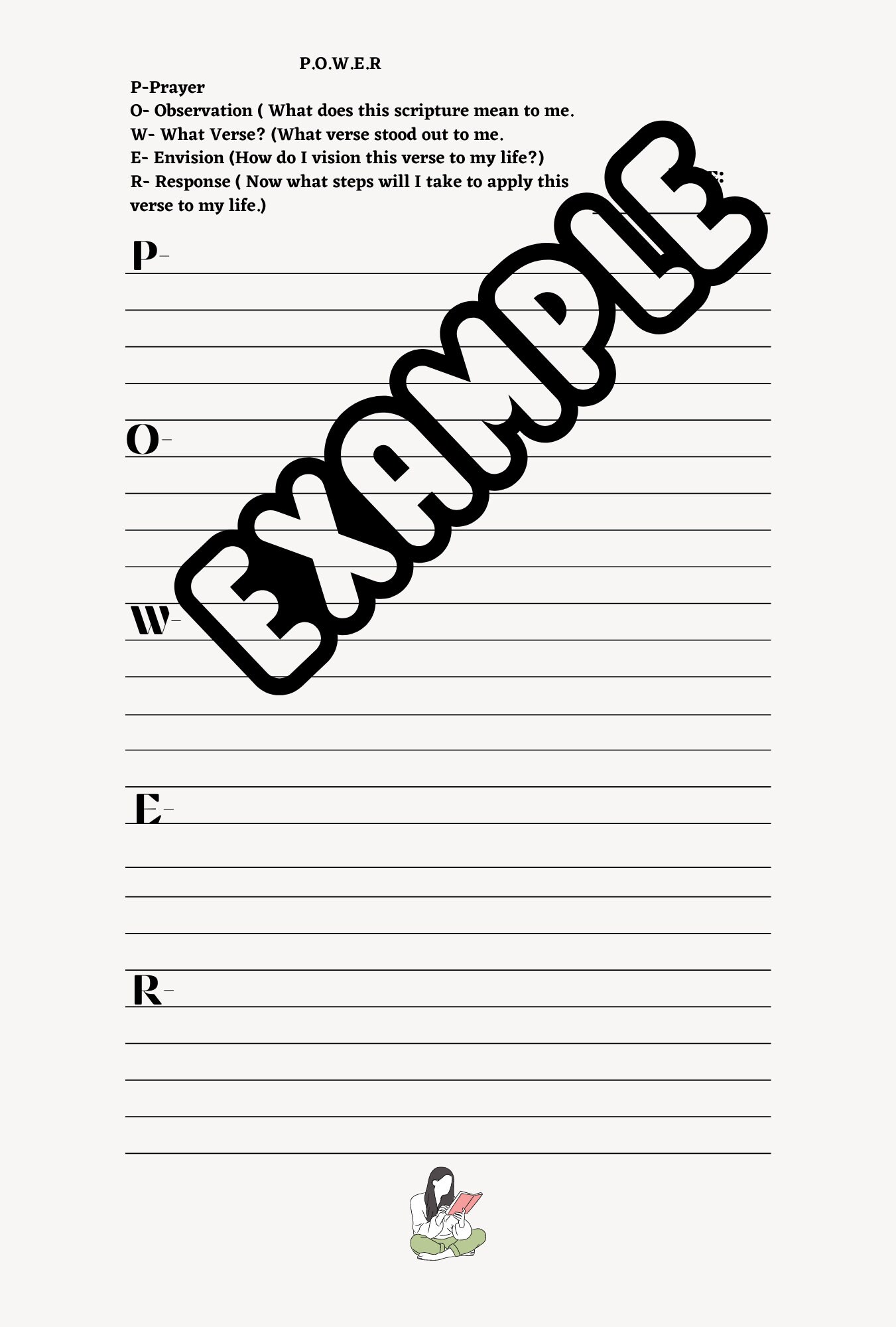 P.O.W.E.R Bible Study Method Bible Study Bible Journaling - Etsy