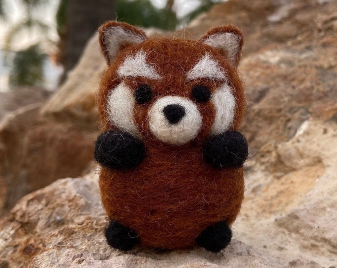 Cute Needle Felted Red Panda - Etsy