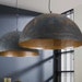 Set of 2 Black and Gold Pendant Light, Black Ceiling Lamp Shades ...