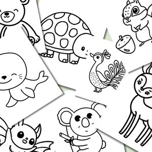 66 Coloring Pages for Kids Book Color Simple Pages Children Activities ...