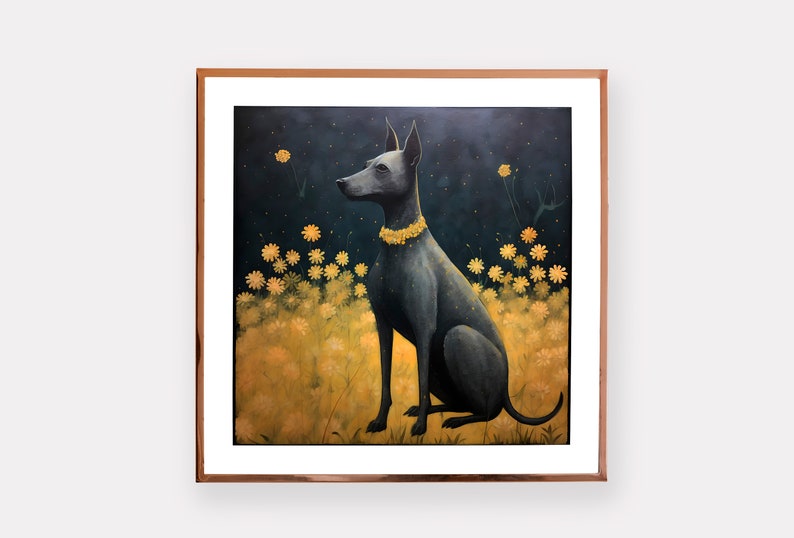 The Aztec Dog Xoloitzcuintli, Mexican Paintings, Color Painting ...