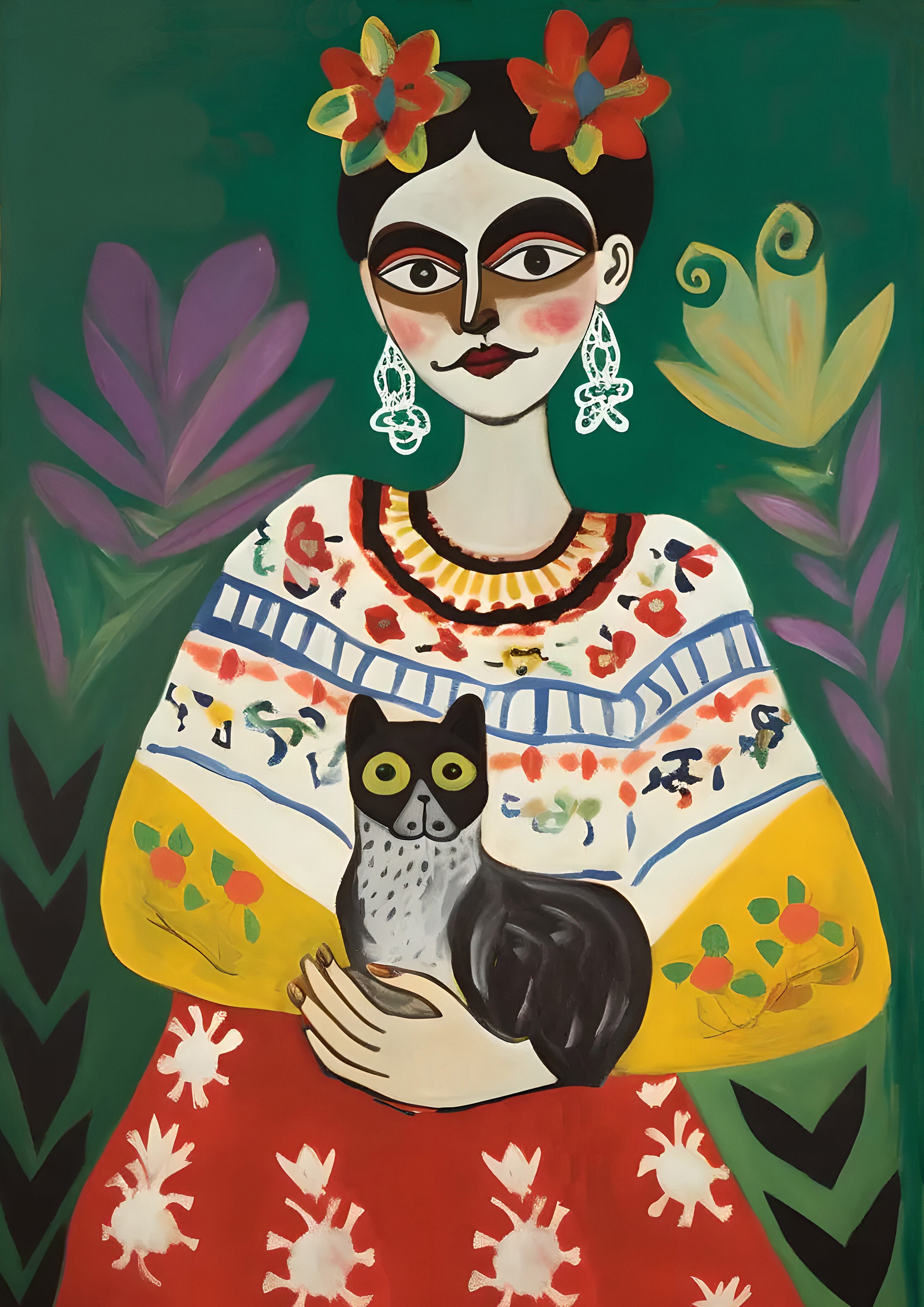 Day of the Dead Mexican Catrina Poster, Mexico Catrina Sugar Skull Girl ...