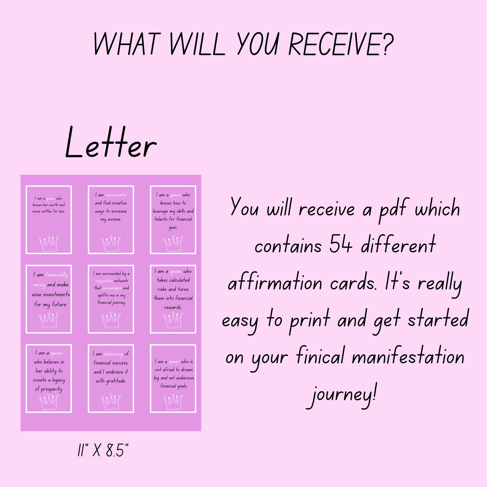 Affirmation Cards for Queens Focused on Achieving Financial Success ...
