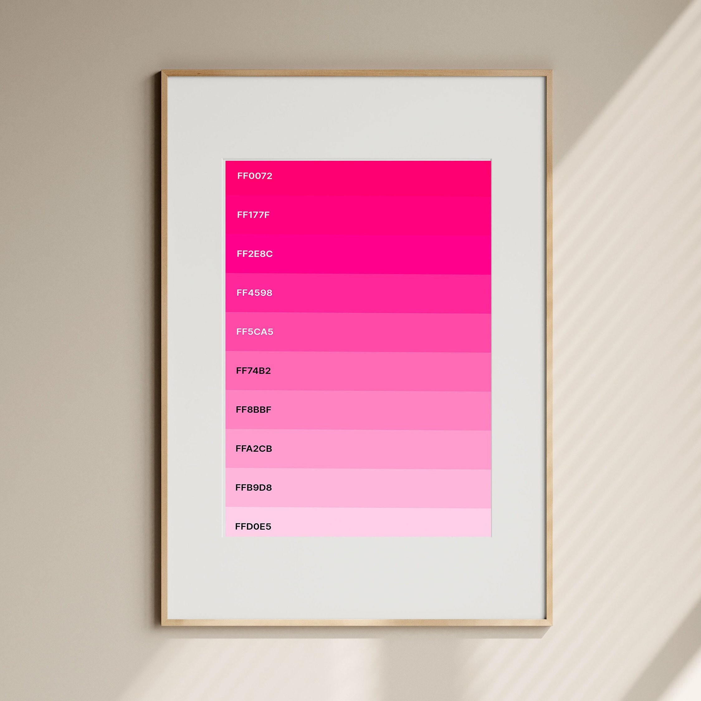 Pink Gradient Art Printable Poster - Etsy