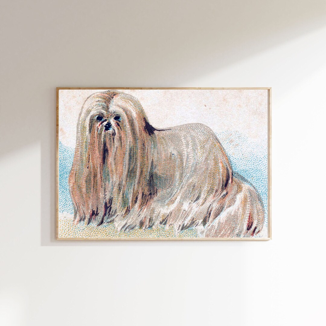 Maltese Art Printable , Maltese Poster, Dog Illustration, Vintage Dog ...