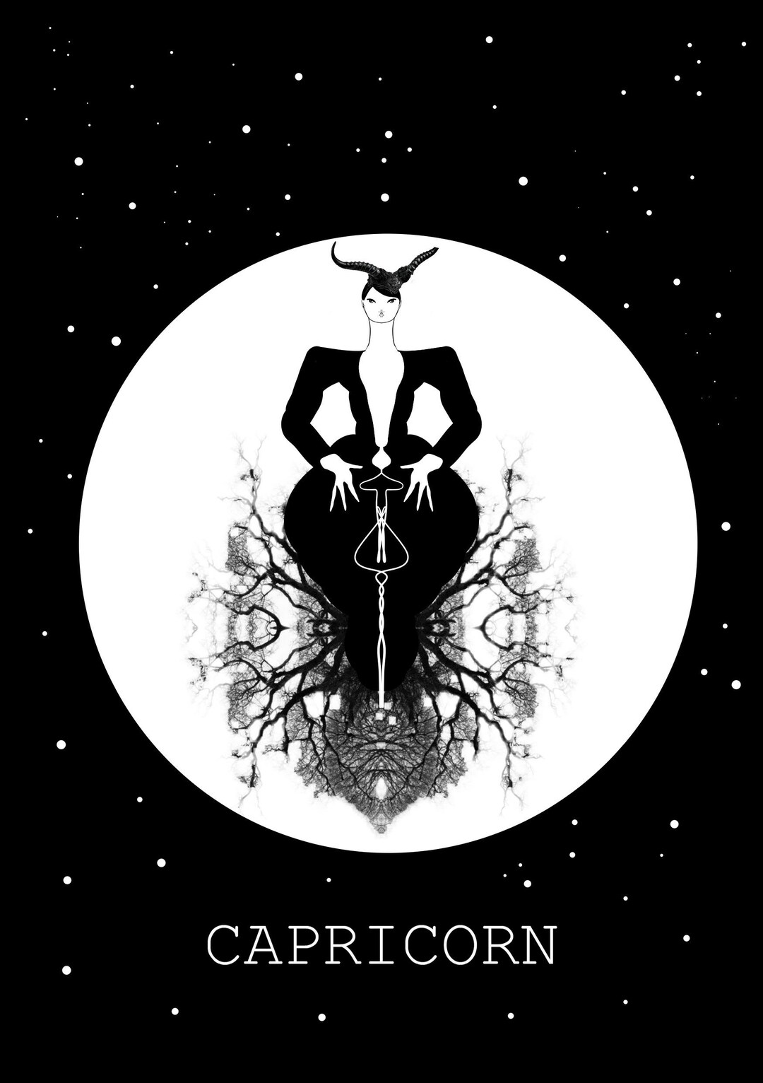 Capricorn Astrological Art Print - Etsy