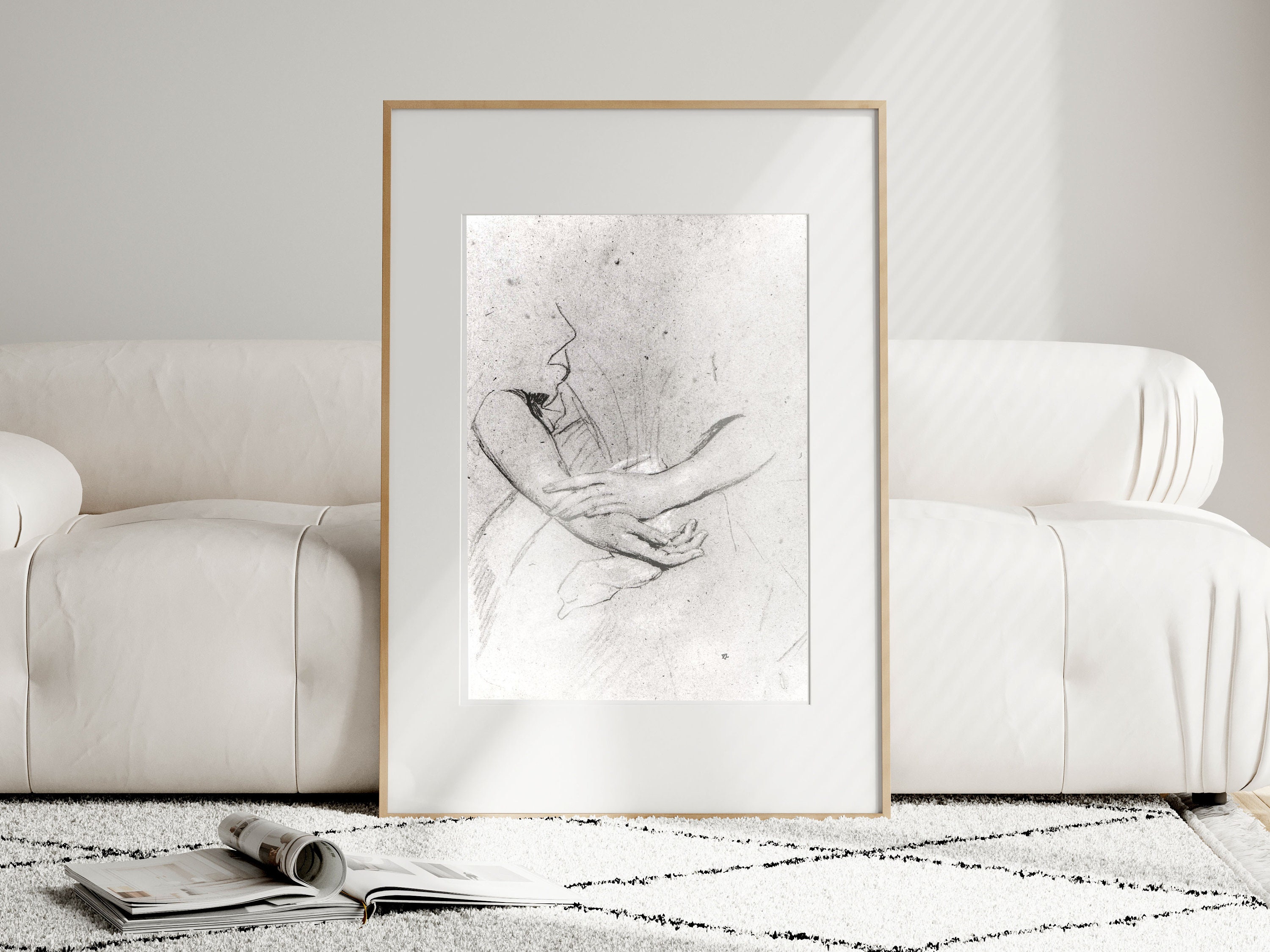 Wall Art Fine Art Print Line Drawing Charcoal Composition - Etsy