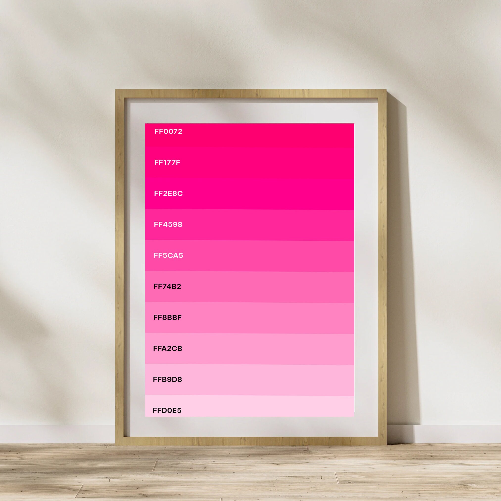 Pink Gradient Art Printable Poster - Etsy