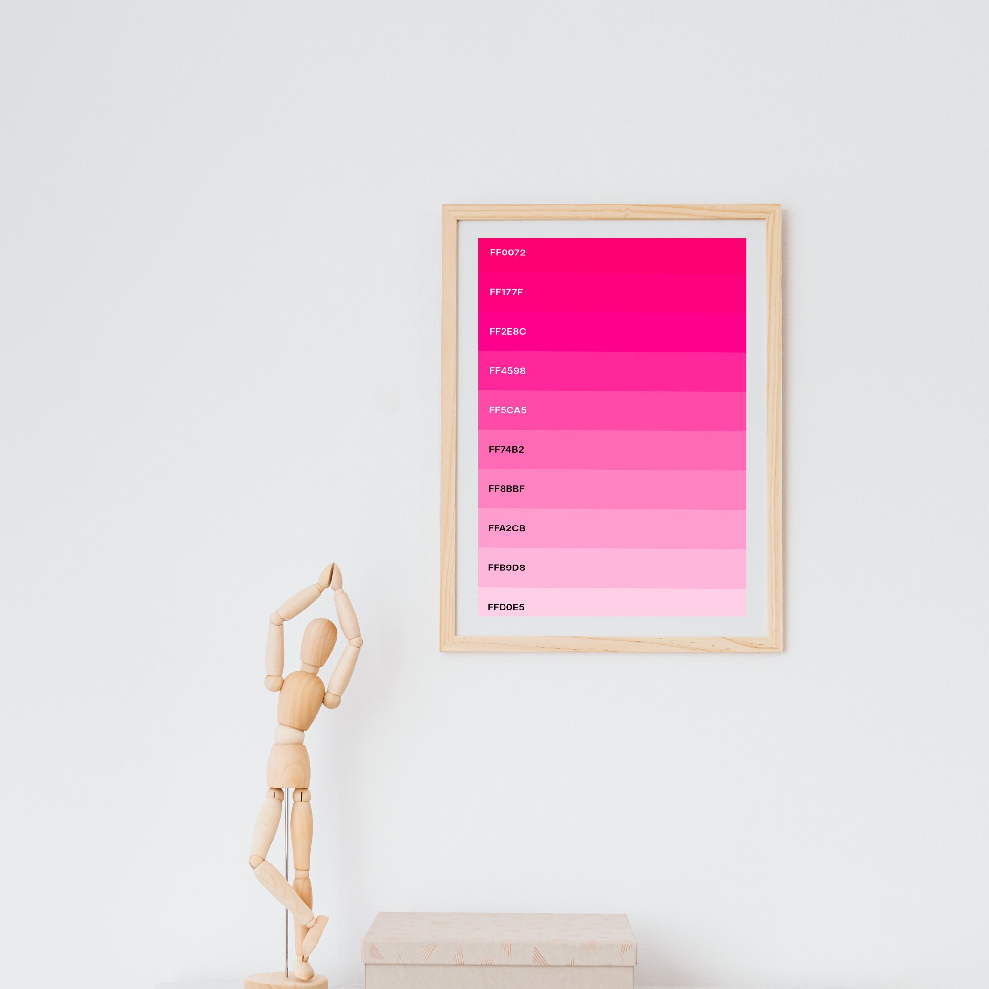Pink Gradient Art Printable Poster - Etsy