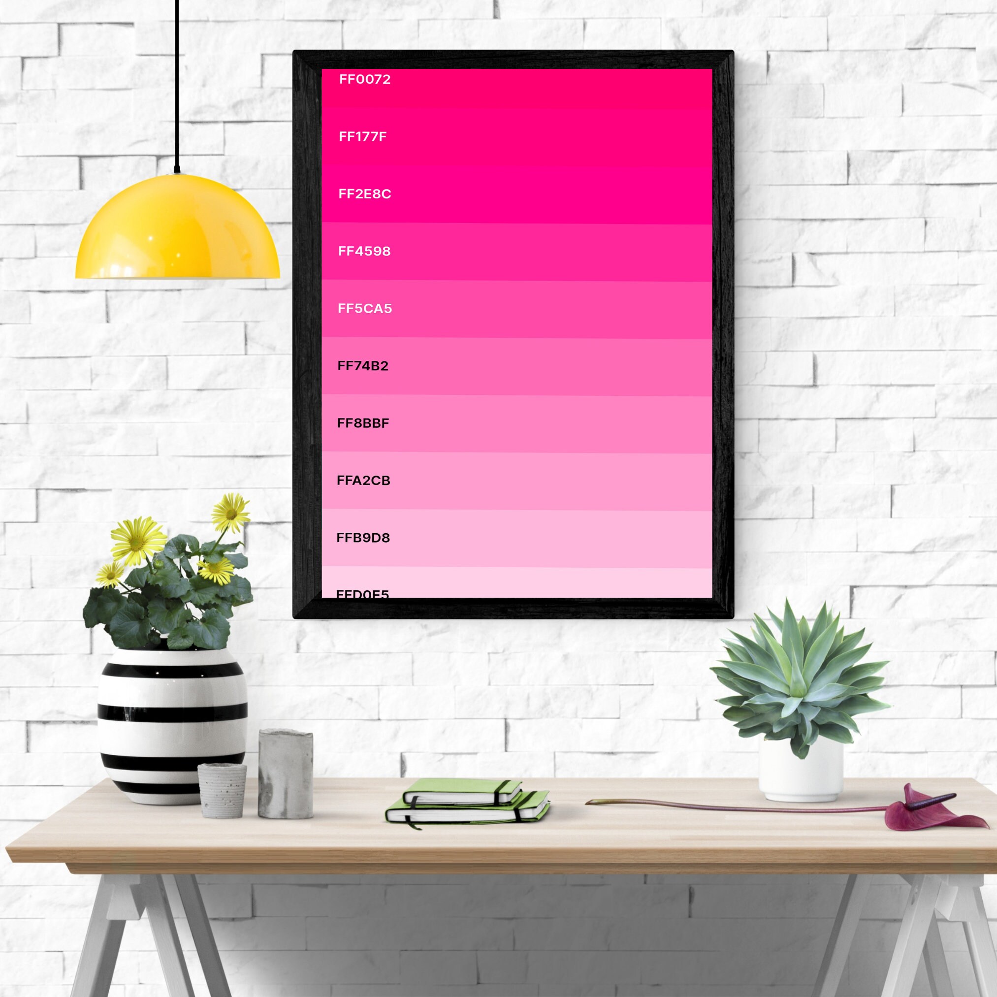 Pink Gradient Art Printable Poster - Etsy