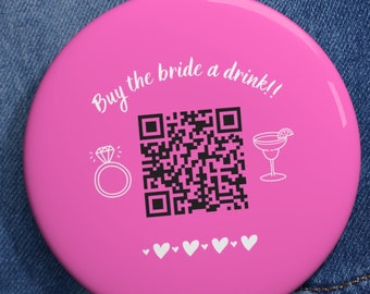 Bachelorette Venmo Button Custom Venmo QR Code Button Buy Bride Drink ...