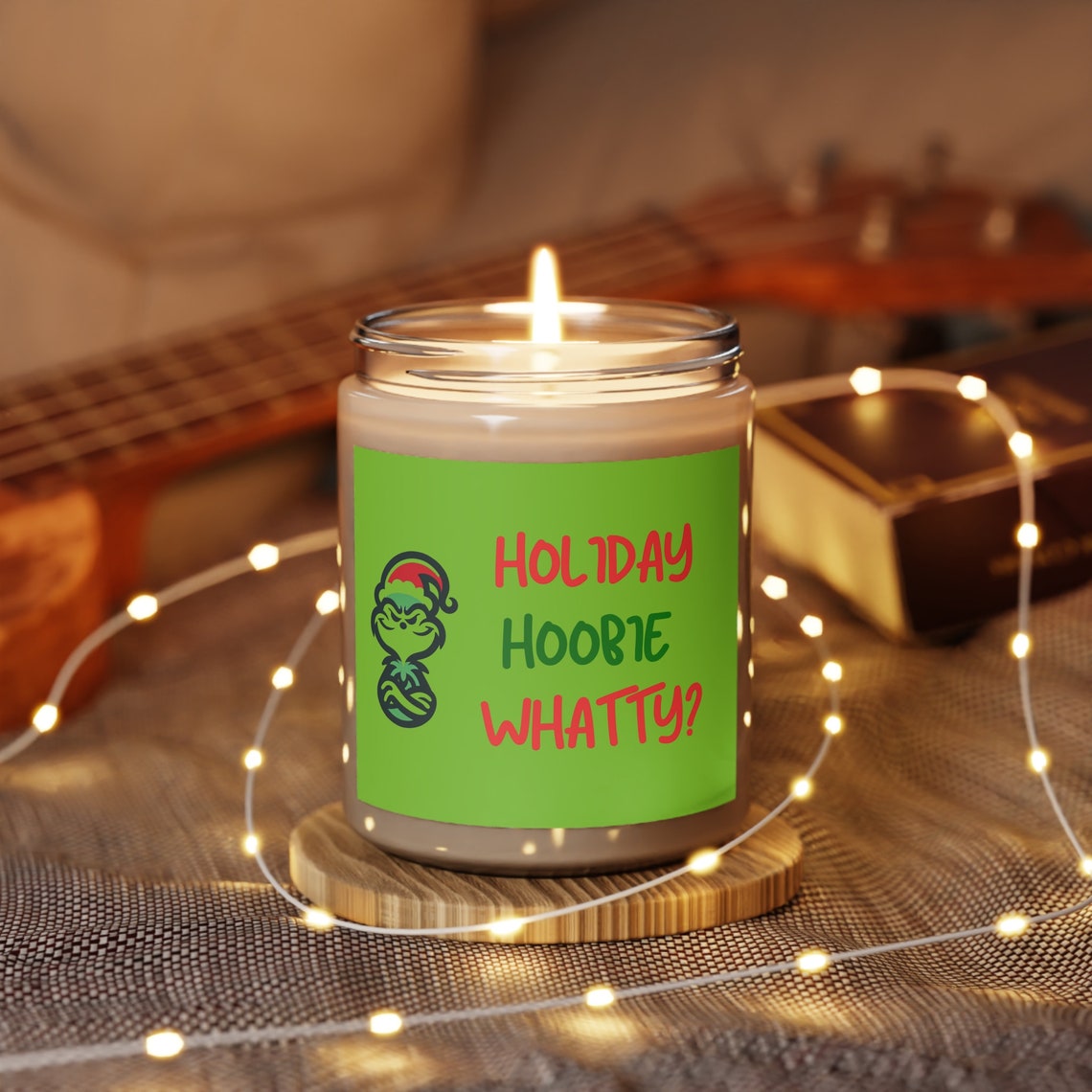 Funny Grinch Christmas Candle Holiday Hoobie Whatty Grinch Soy Candle ...