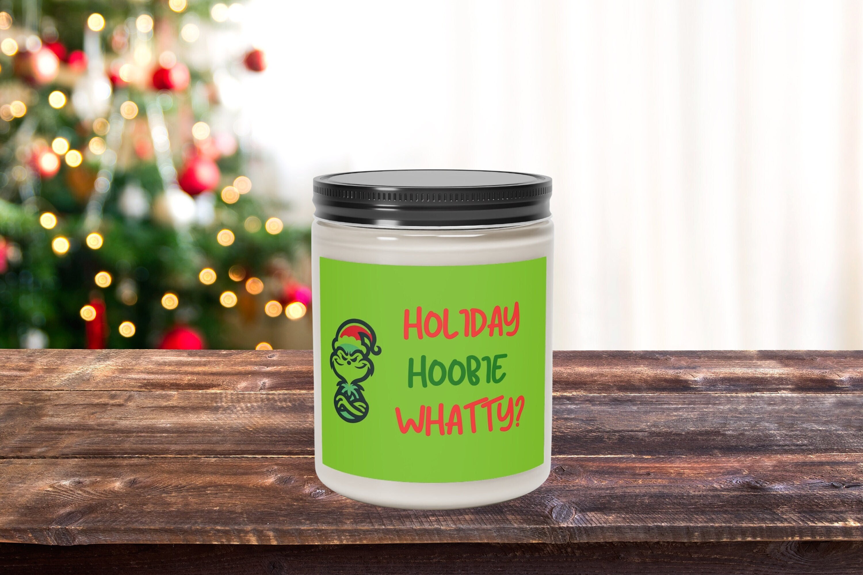 Funny Grinch Christmas Candle Holiday Hoobie Whatty Grinch Soy Candle ...