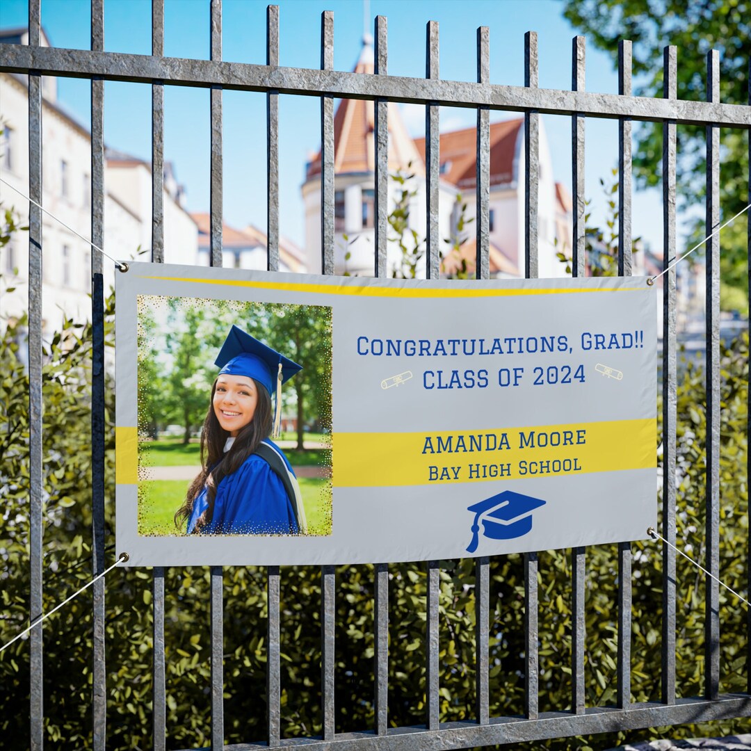 Custom Graduation Banner Graduation Decor Personalized Graduation Sign ...