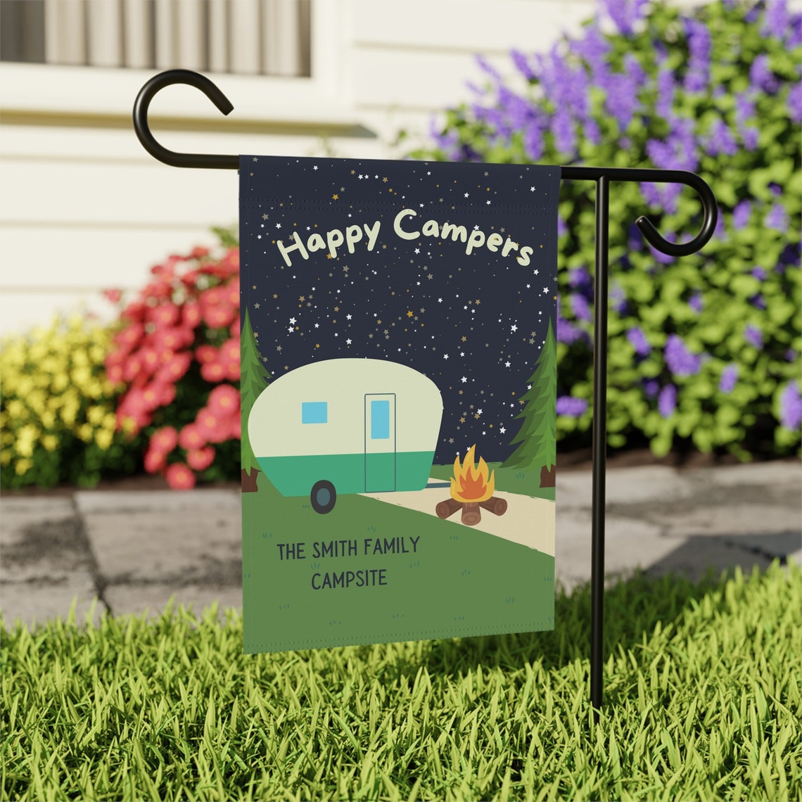 Happy Campers Personalized Camping Flag Personalized Camp Flag ...