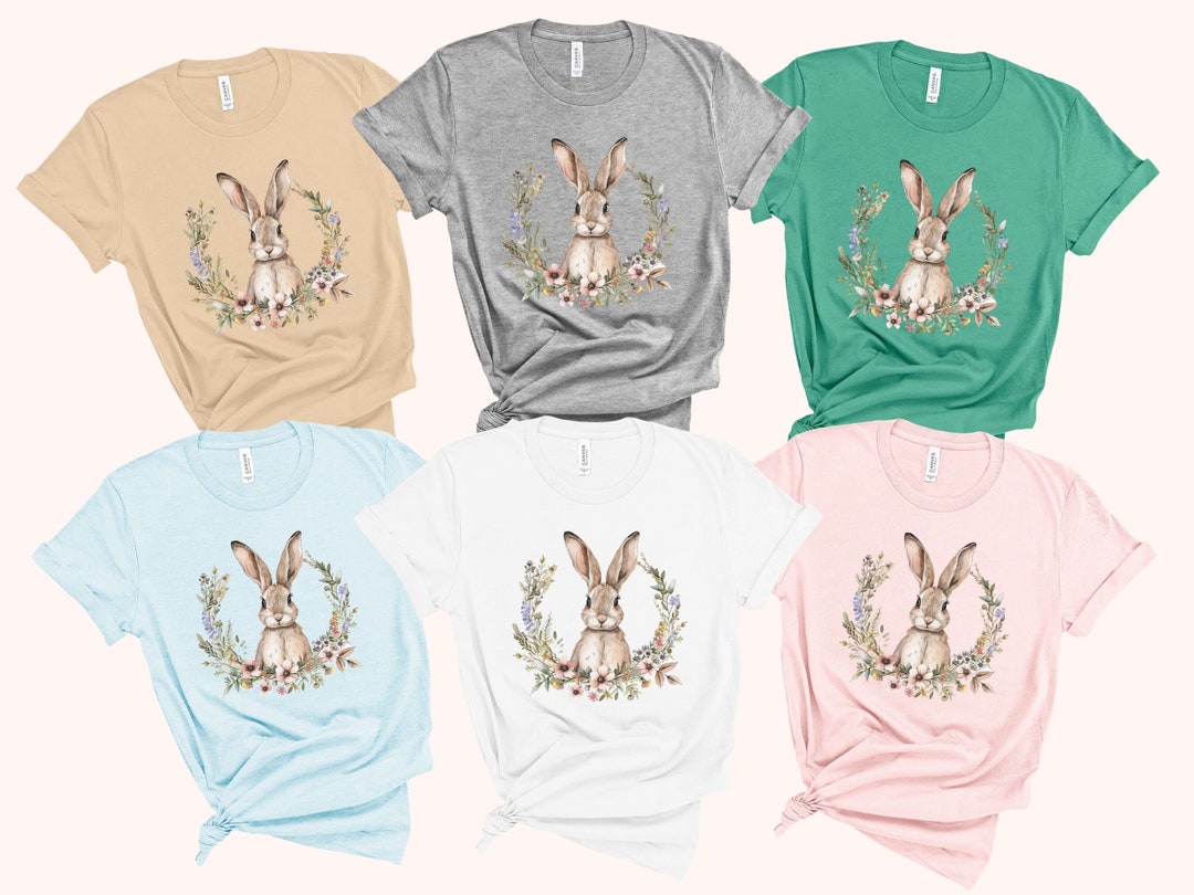 Bunny Rabbit Shirt, Matching Easter Shirts, Flower Bunny Tee, Personal ...