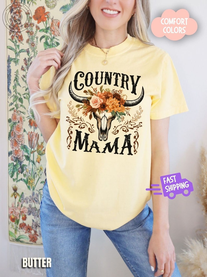 Comfort Colors® Country Mama Shirt Trendy Western Graphic Tee Country ...