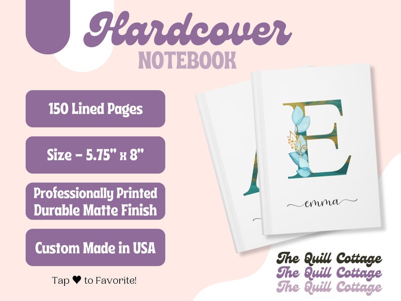Personalized Journal Notebook Gift Custom Name Gift Graduate Monogram ...