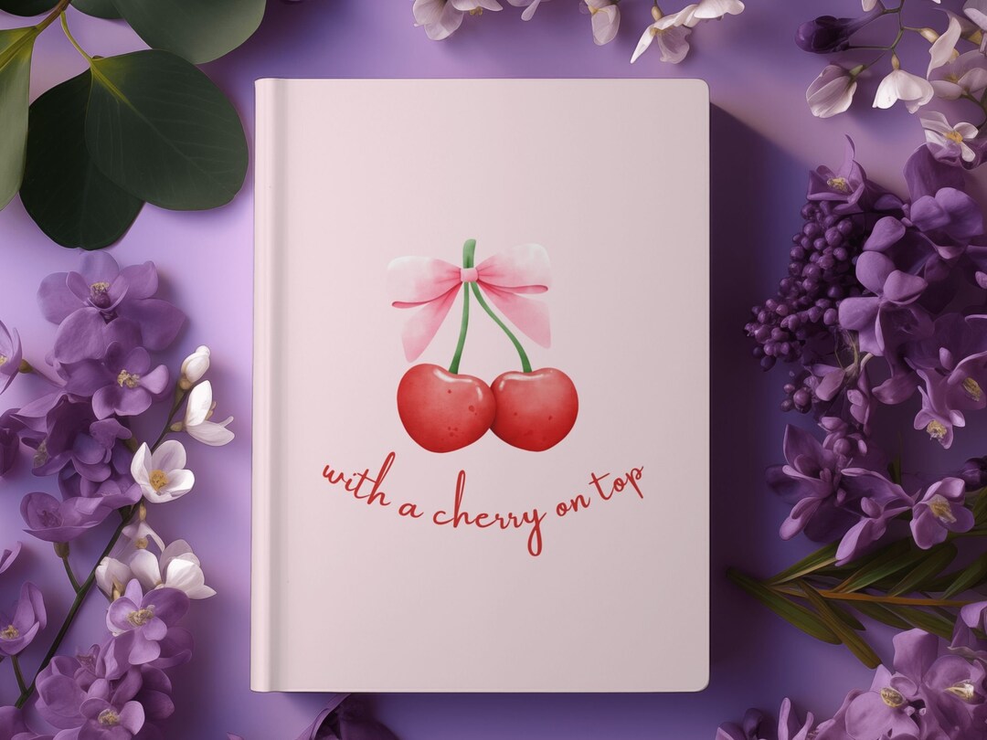 Coquette Writing Notebook Gift, Cherries Hardcover Journal Matte, Gift ...