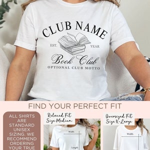 Book Club Personalized Shirts Custom Bookish Shirt Personal Gift for ...