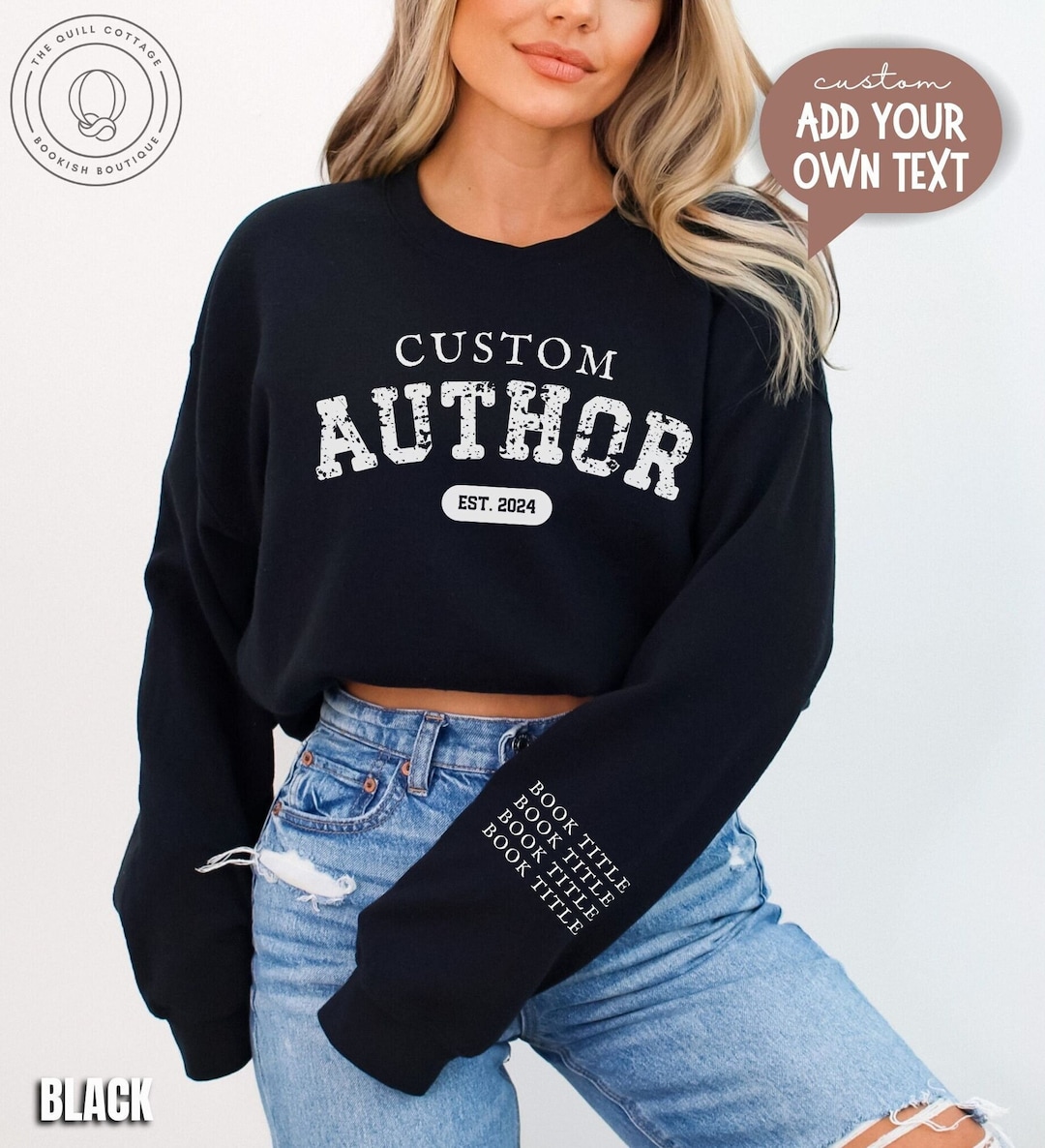 Personalized Published Author Sweatshirt Gift for Writer Sweater Custom ...
