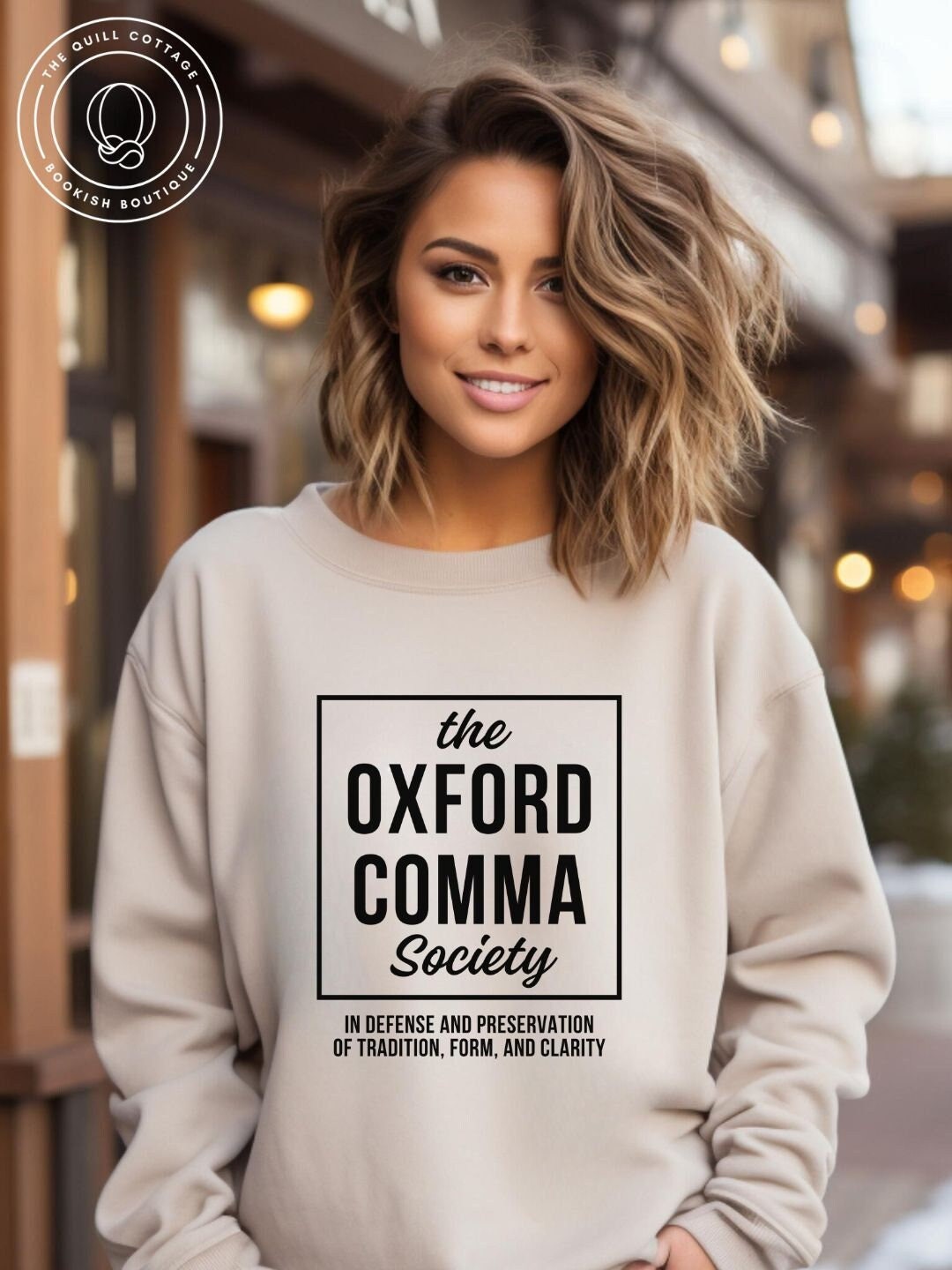 Oxford Comma Society Sweatshirt, Writer Gift Sweatshirt, Bibliophile ...