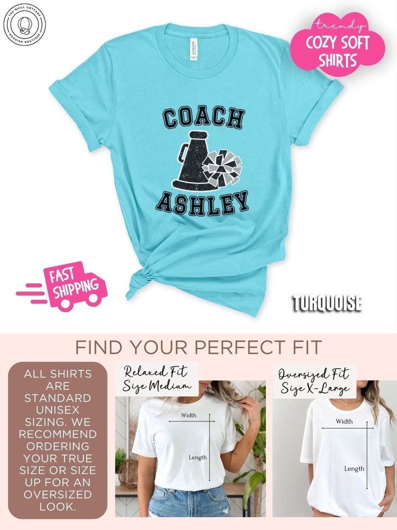 Custom Cheerleading Coach Shirt for Game Day Cheer Coach Shirt Gift ...
