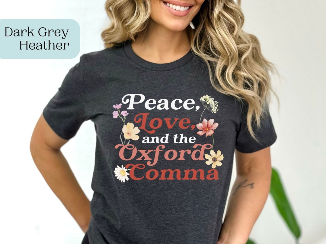 The Oxford Comma, Oxford Comma Society Shirt, Funny Grammar Shirt ...
