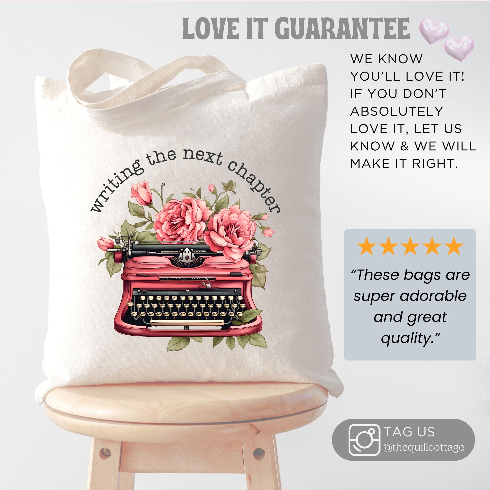 Writing the Next Chapter Canvas Tote Bag, Next Chapter Gift, Writing ...
