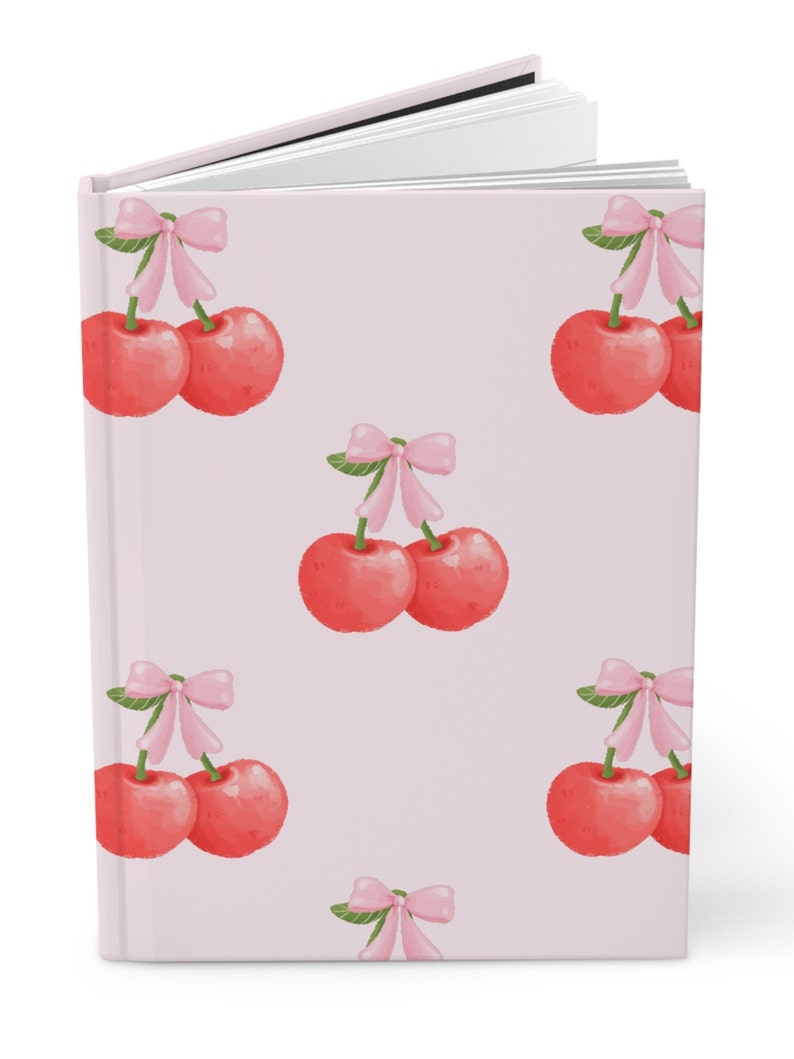 Coquette Writing Notebook Gift, Cherries Hardcover Journal Matte, Gift ...