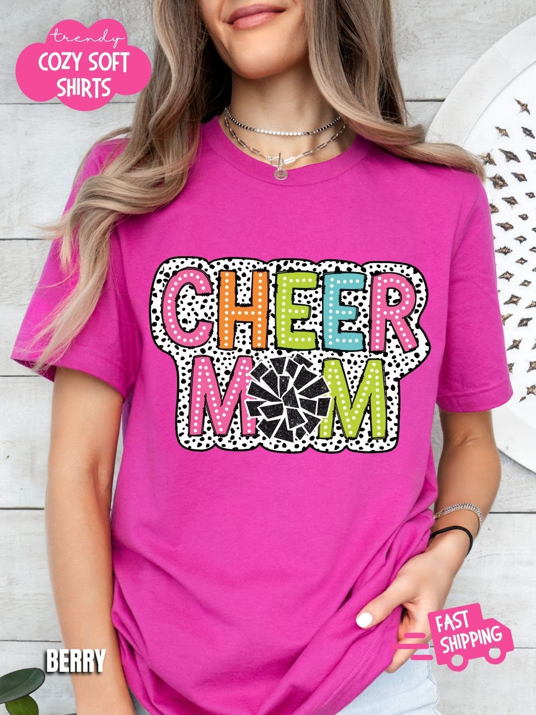 Cheerleading Mom Shirt for Game Day Shirt Gift for Cheer Team Mom Gift ...