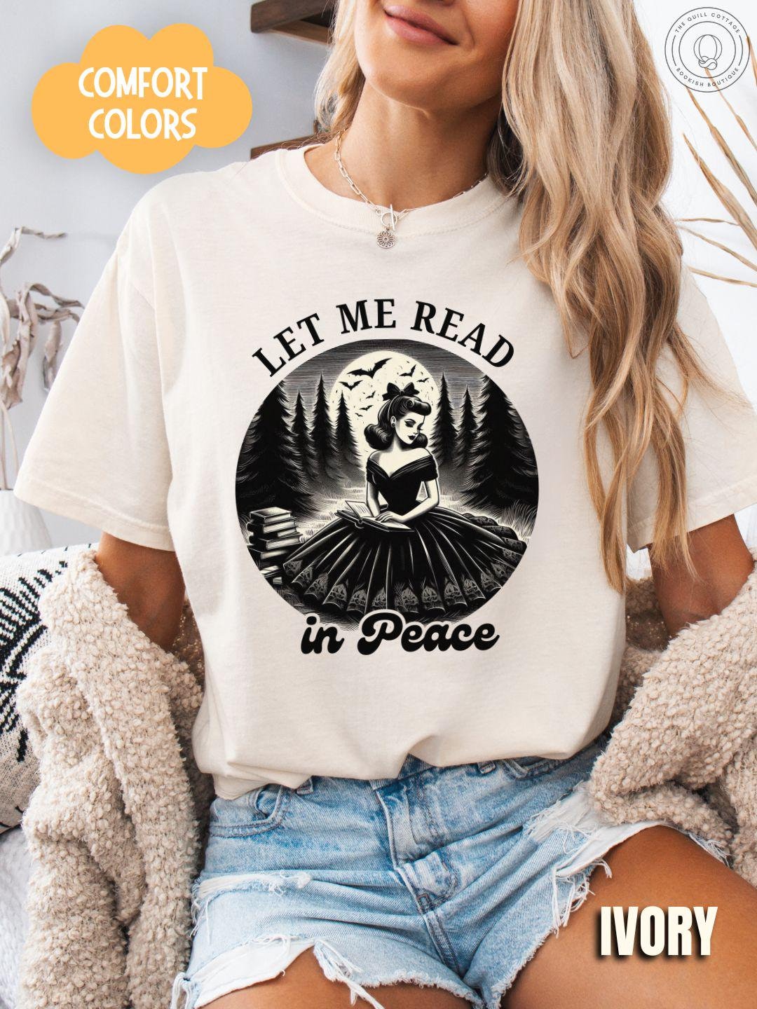 Read in Peace Comfort Colors® Shirt Bookish Halloween Retro Shirt ...