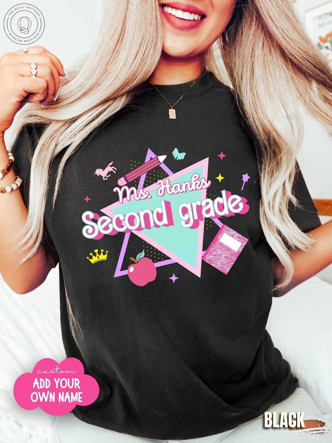 Second Grade Teacher Shirt Custom 2nd Grade Teacher Name Shirt Comfort ...